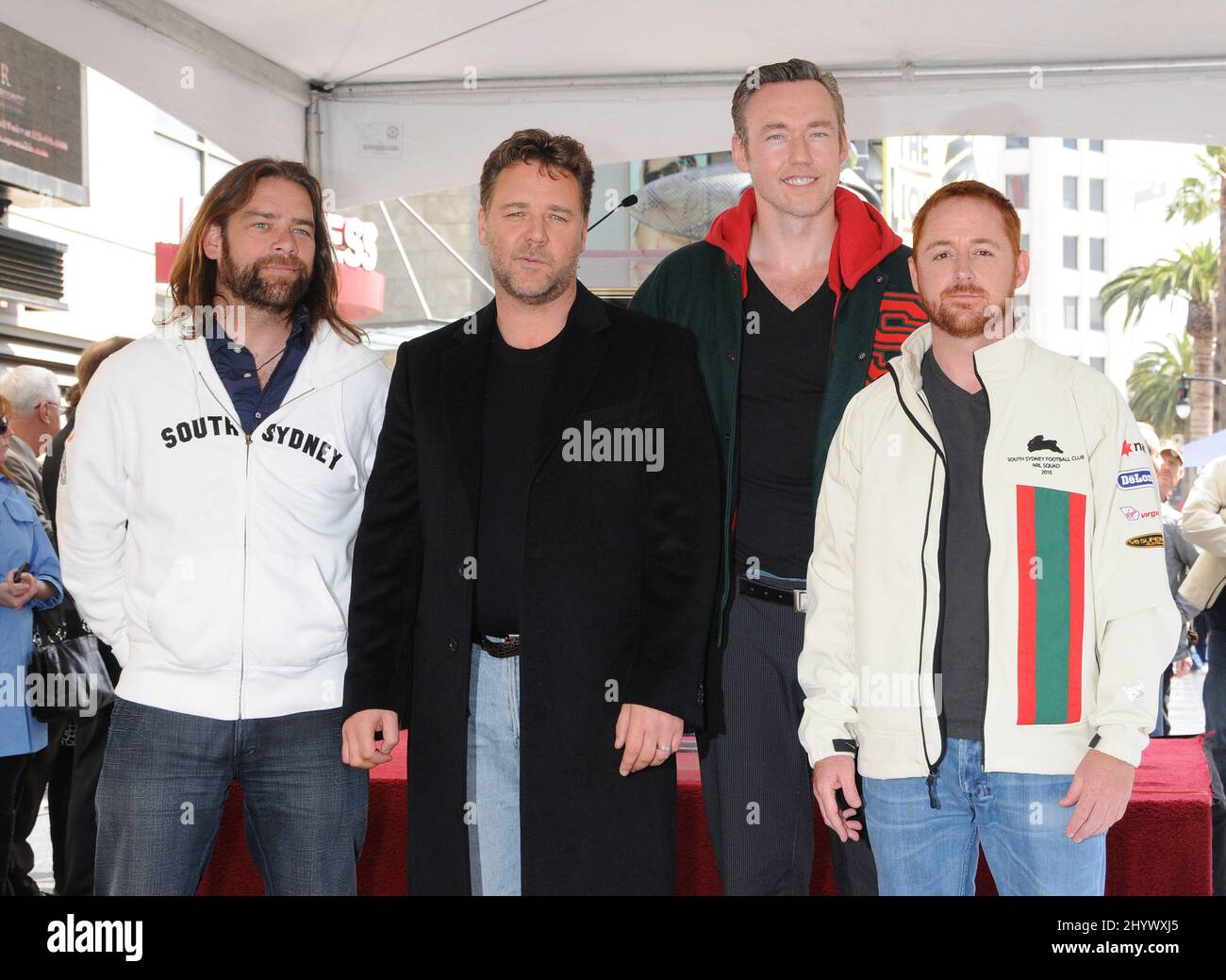 Alan Doyle, Russell Crowe, Kevin Durand and Scott Grimes as Russell is ...