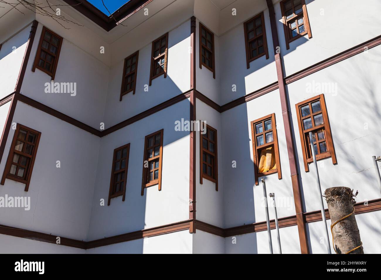 view of the old ancient house in Turkey. Side is populer tourist ...