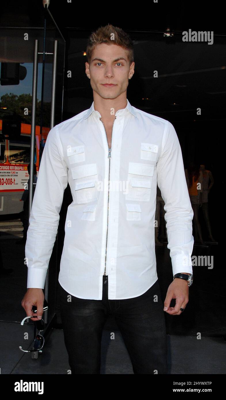 Joe Slaughter shopping at Armani Exchange on Robertson Blvd, West ...