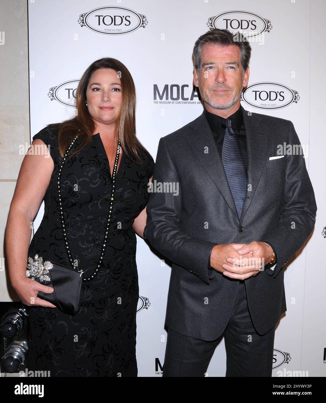 Keely Shaye Smith and Pierce Brosnan at Tod's Beverly Hills Boutique ...