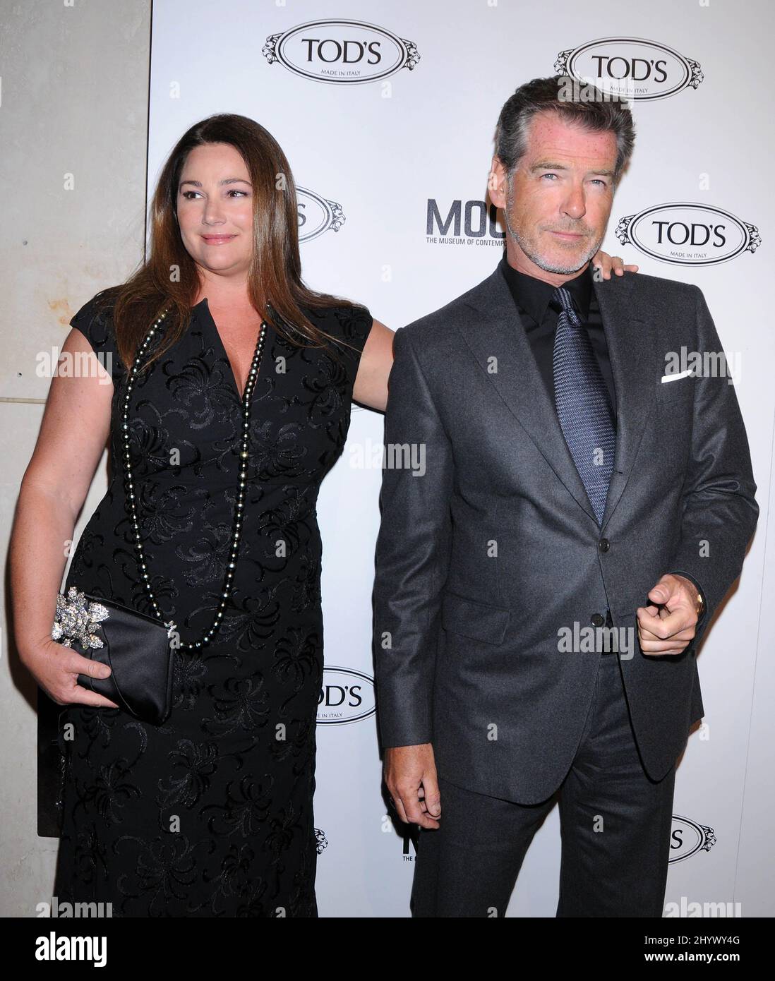 Keely Shaye Smith and Pierce Brosnan at Tod's Beverly Hills Boutique ...