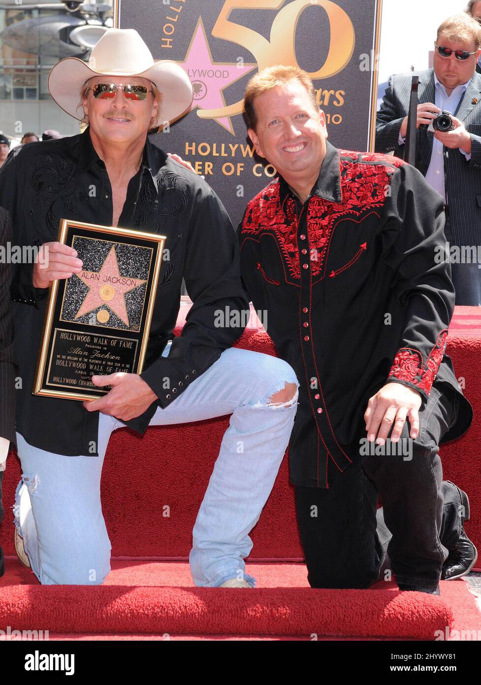 Alan Jackson and Shawn Parr on the Hollywood Walk of Fame in Los ...