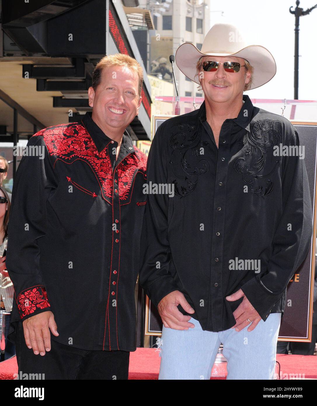 Shawn Parr and Alan Jackson on the Hollywood Walk of Fame in Los ...
