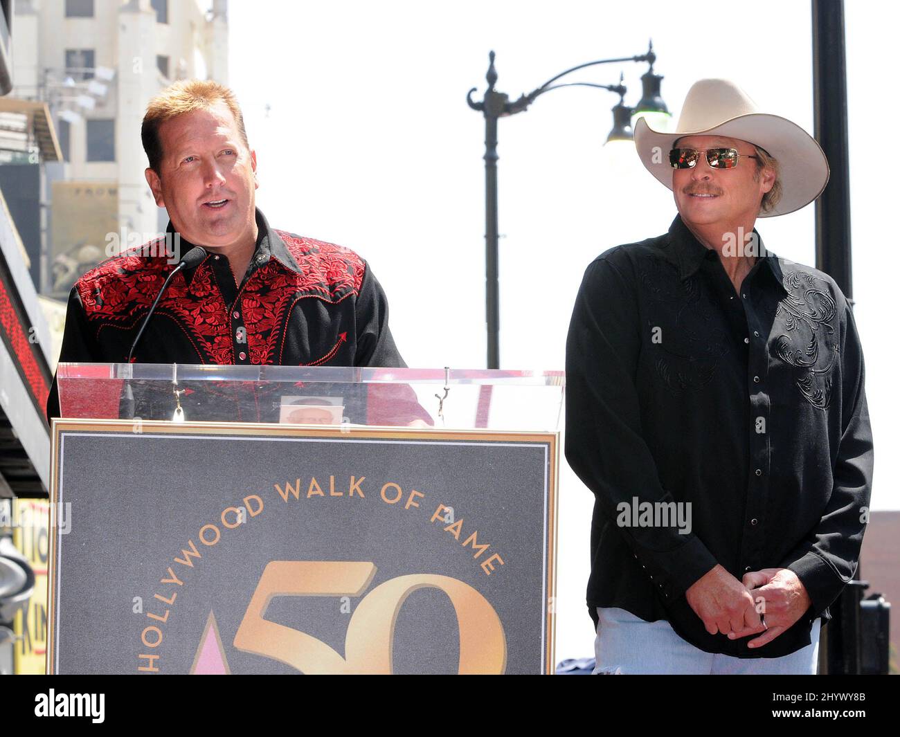 Alan Jackson and Shawn Parr on the Hollywood Walk of Fame in Los ...