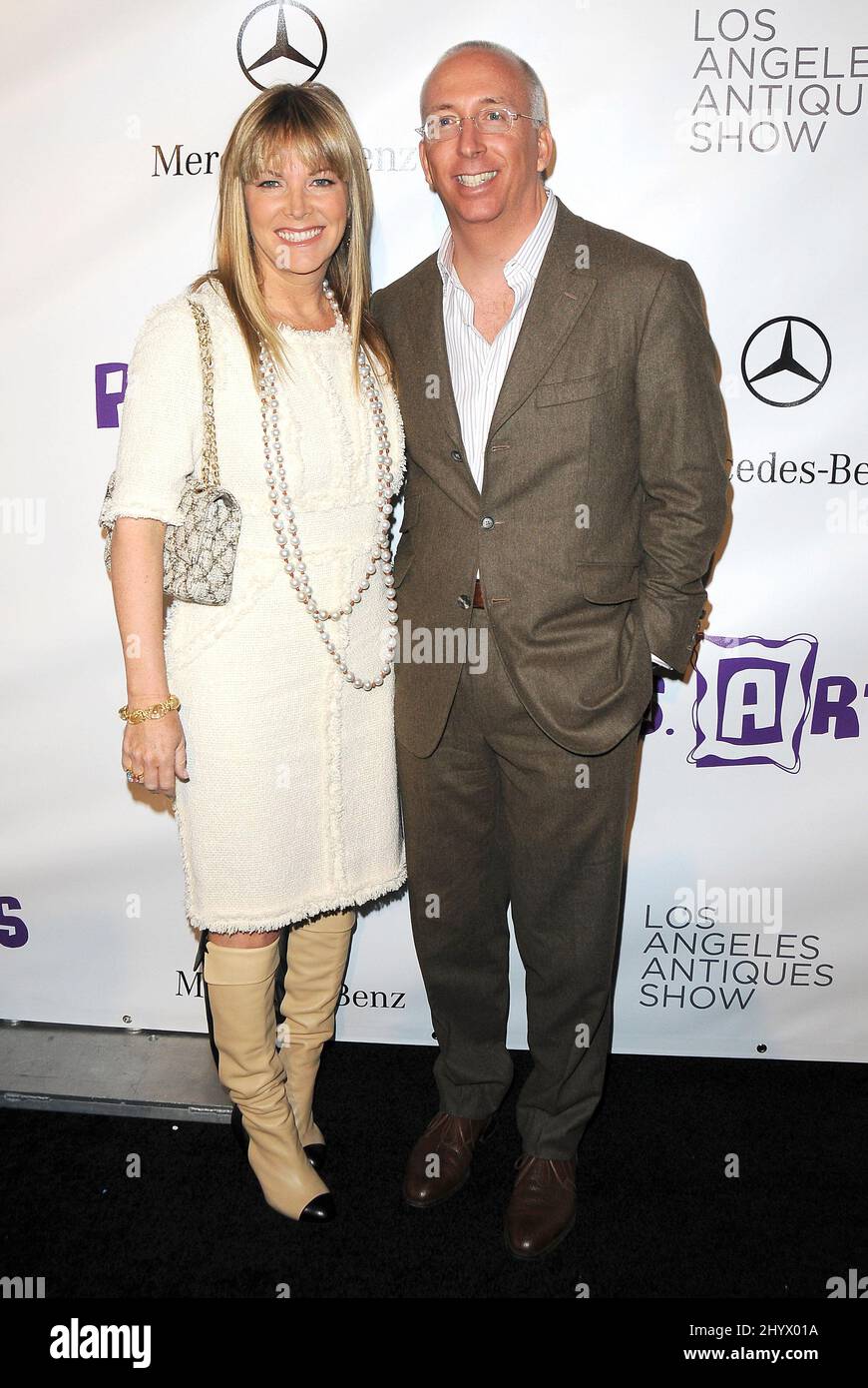 Maria Arena Bell and William J. Bell Jr. during the Los Angeles antique ...