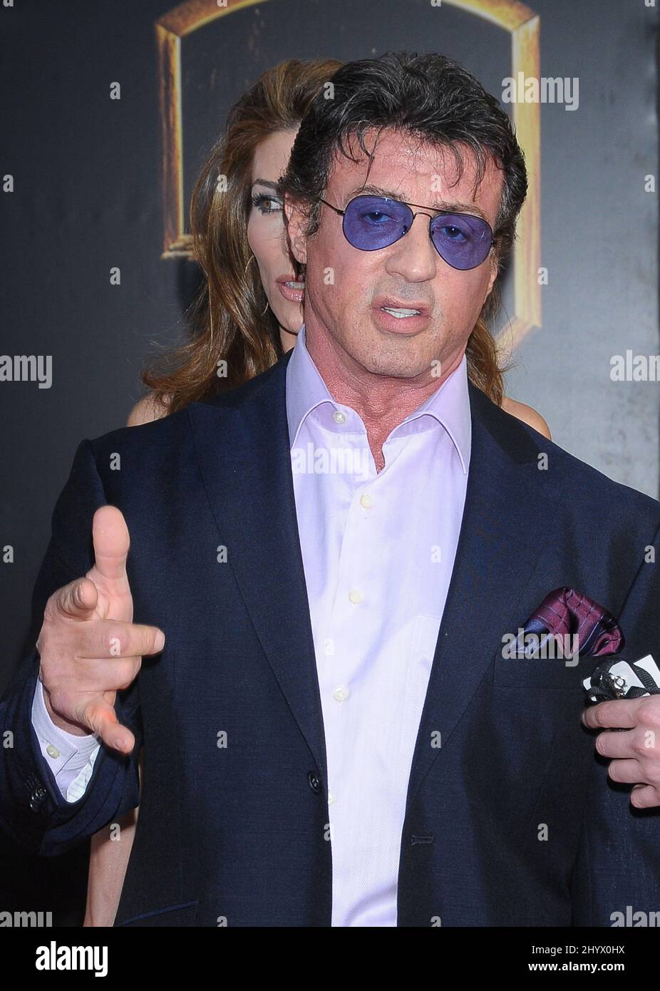 Sylvester Stallone and Jennifer Flavin at the "Iron Man 2" World ...