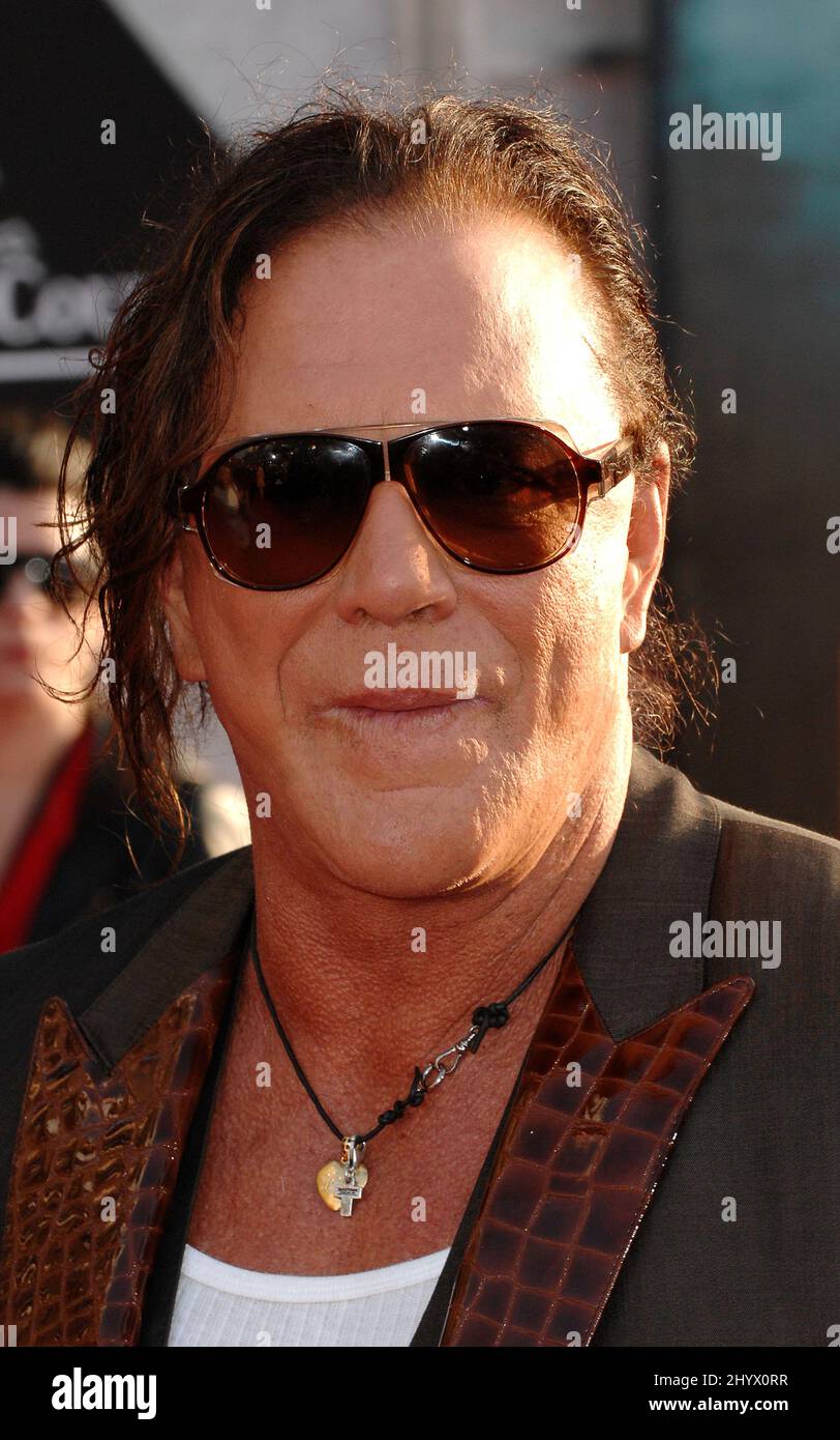 Mickey Rourke during the world premiere of Marvel's 'Iron Man 2' held ...