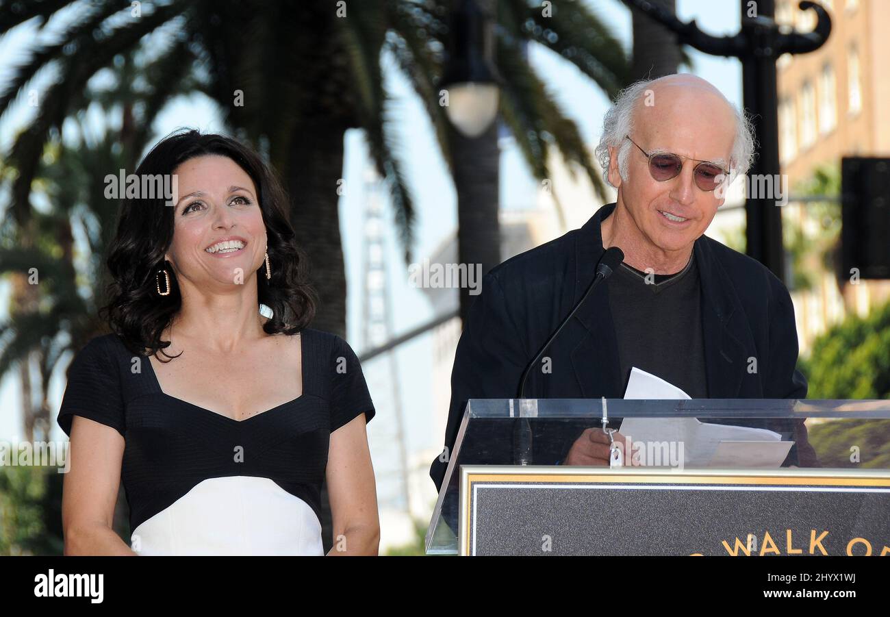 Julia Louis-Dreyfus and Larry David at a ceremony where Julia Louis ...