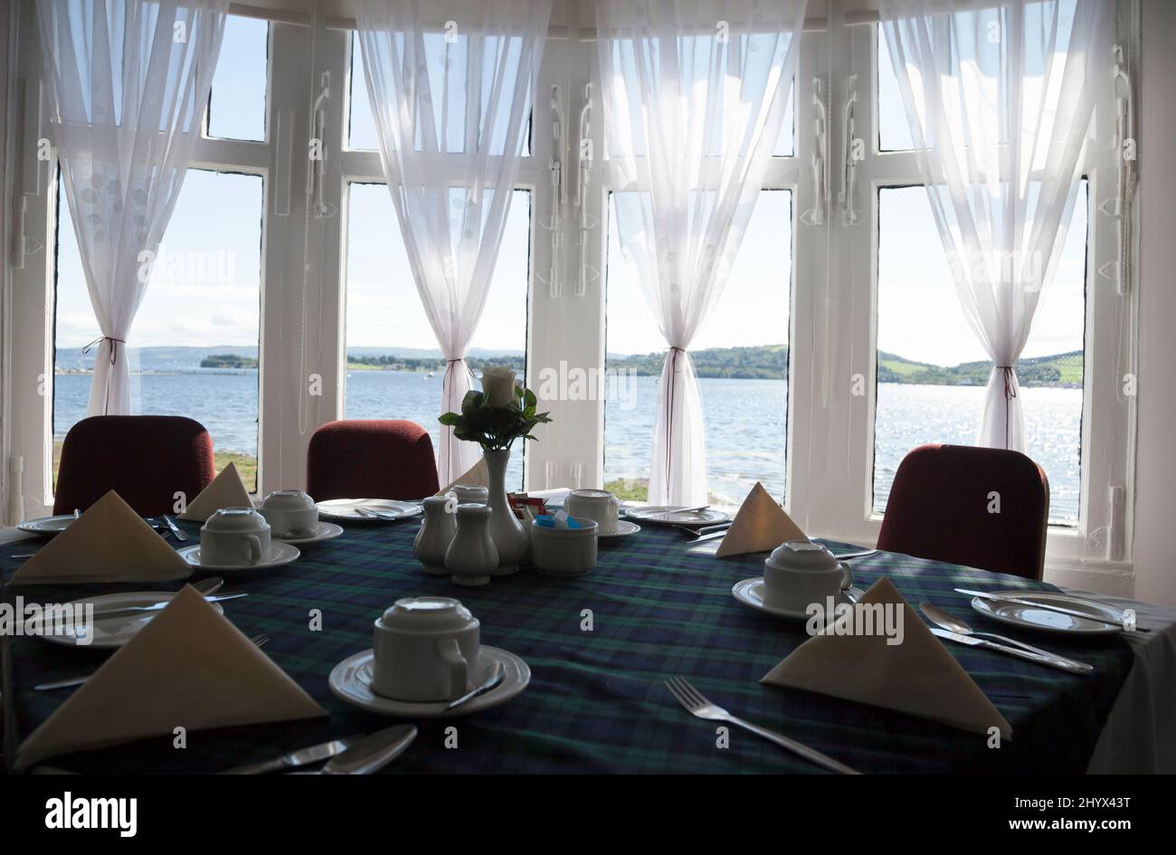 Breakfast room at the Rhu Inn, Rhu, Near Helensburgh, Argyll, Scotland ...