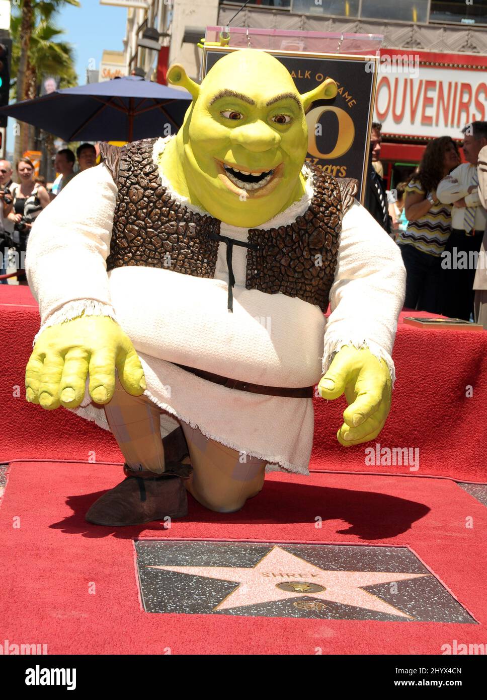 Shrek is honored with a Star on the Hollywood Walk of Fame in Los ...