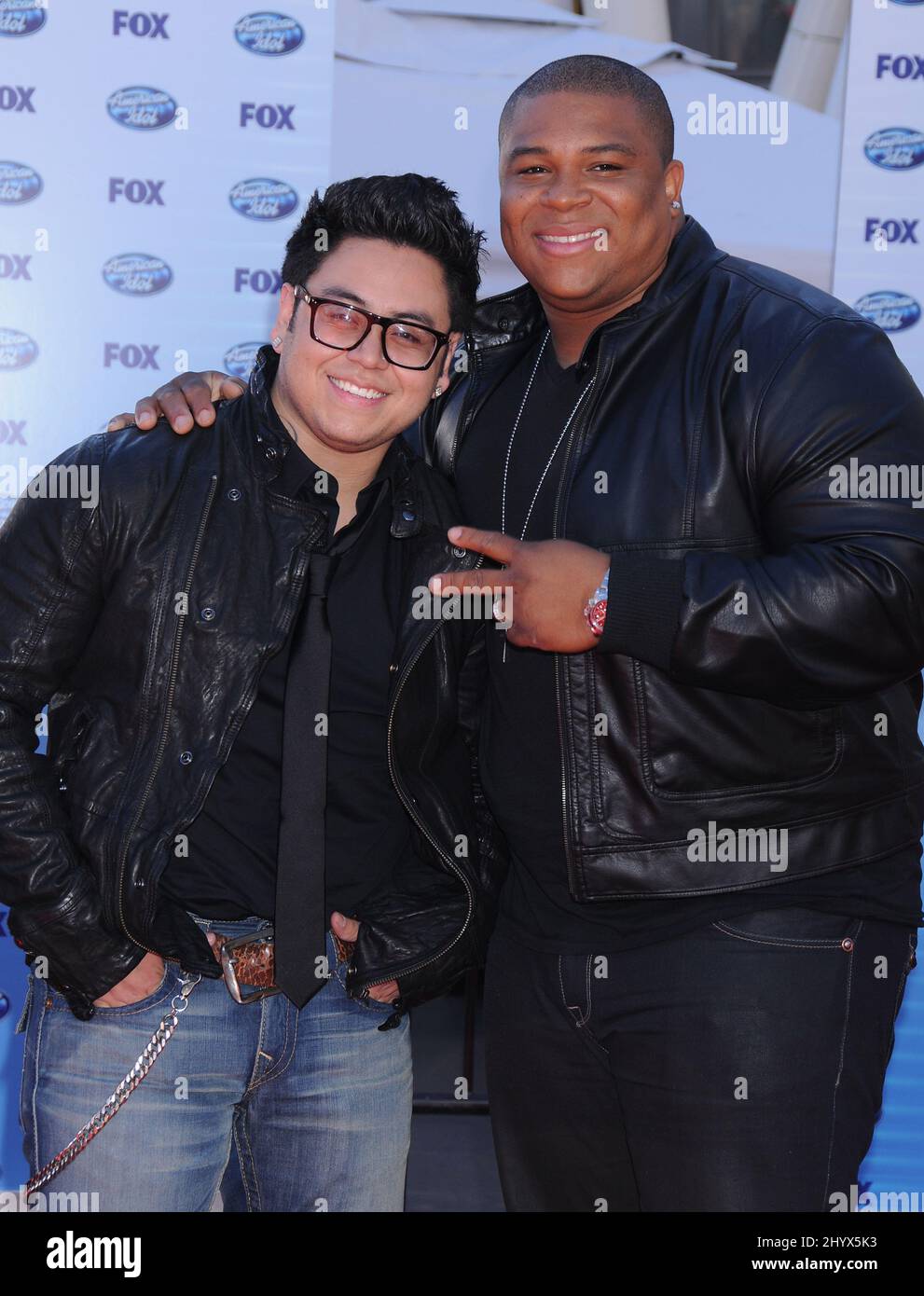 Andrew Garcia and Michael Lynche during the American Idol Grand Finale ...