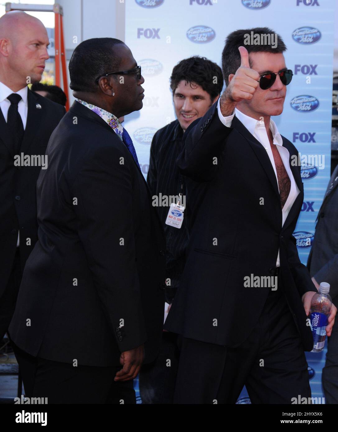 Randy Jackson and Simon Cowell during the American Idol Grand Finale ...