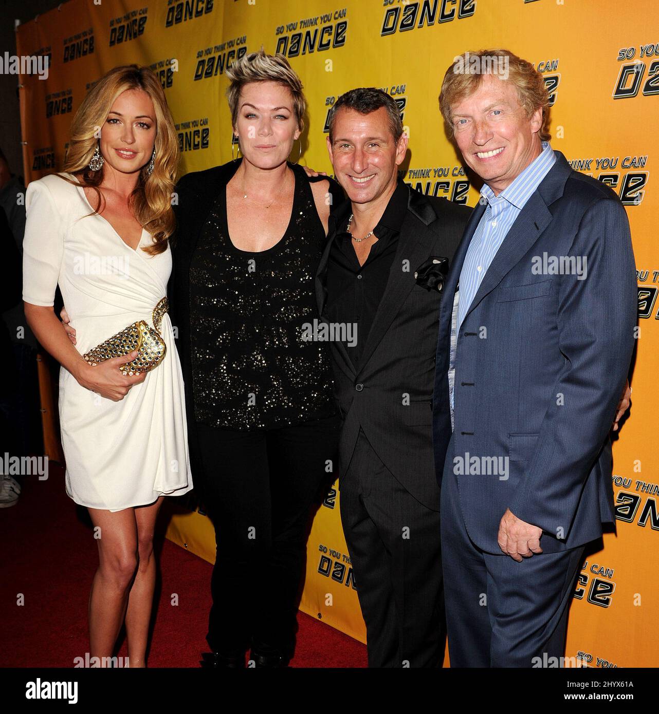 Cat Deeley, Mia Michaels, Adam Shankman and Nigel Lythgoe at the So You ...