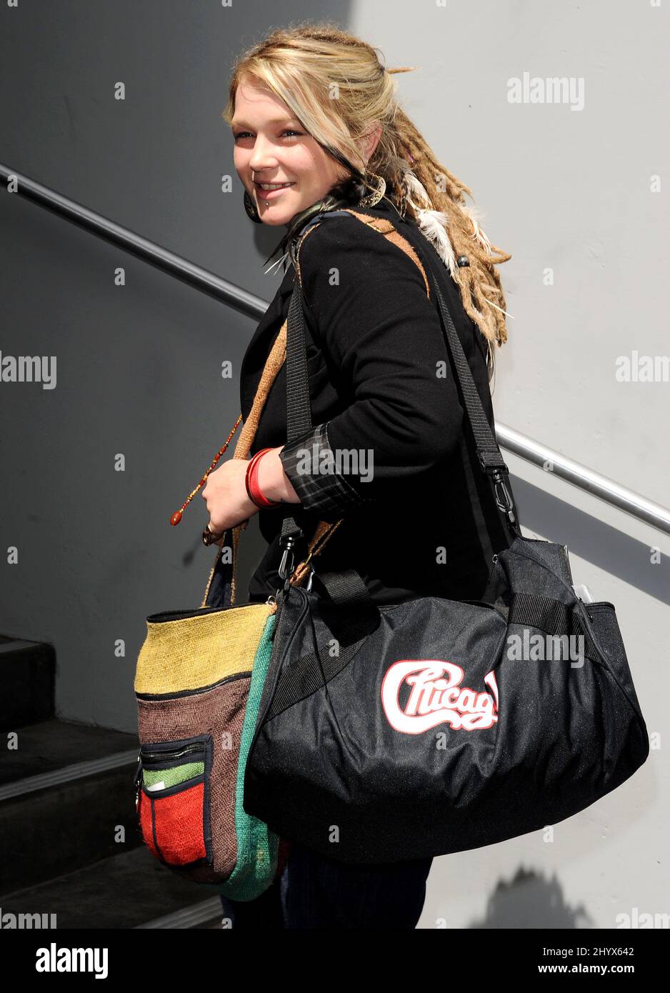 Crystal Bowersox arriving at the CNN Building before appearing on Larry ...