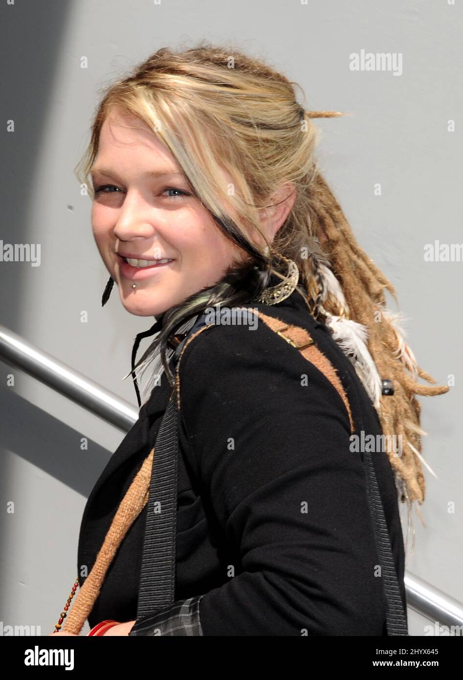 Crystal Bowersox arriving at the CNN Building before appearing on Larry ...