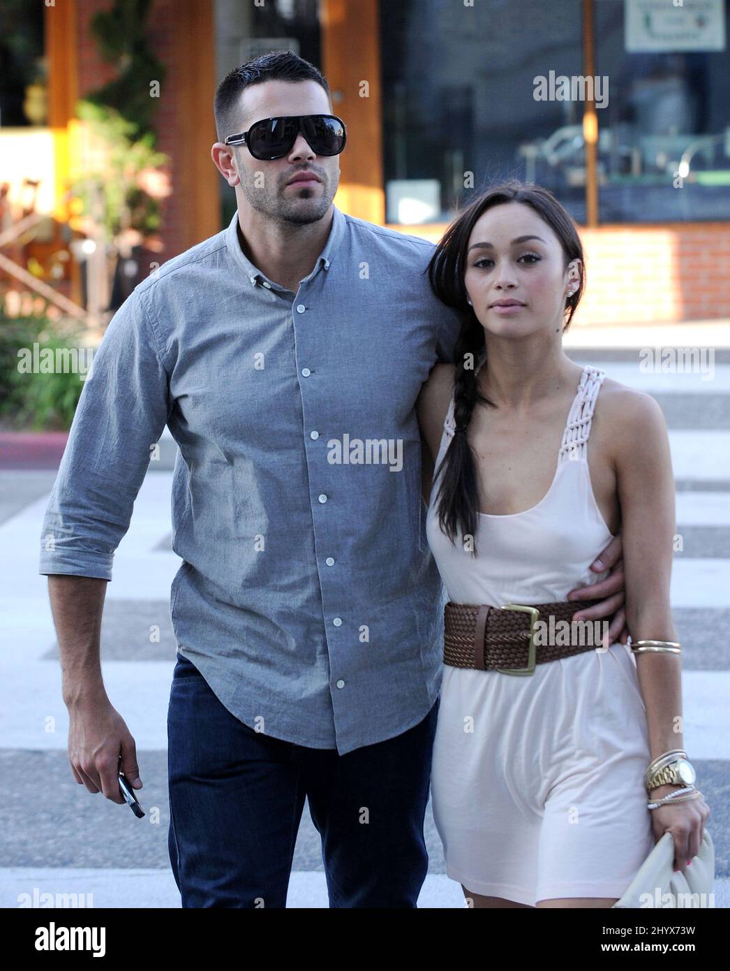 Jesse Metcalfe and girlfriend Cara Santana is seen outside the MTV ...