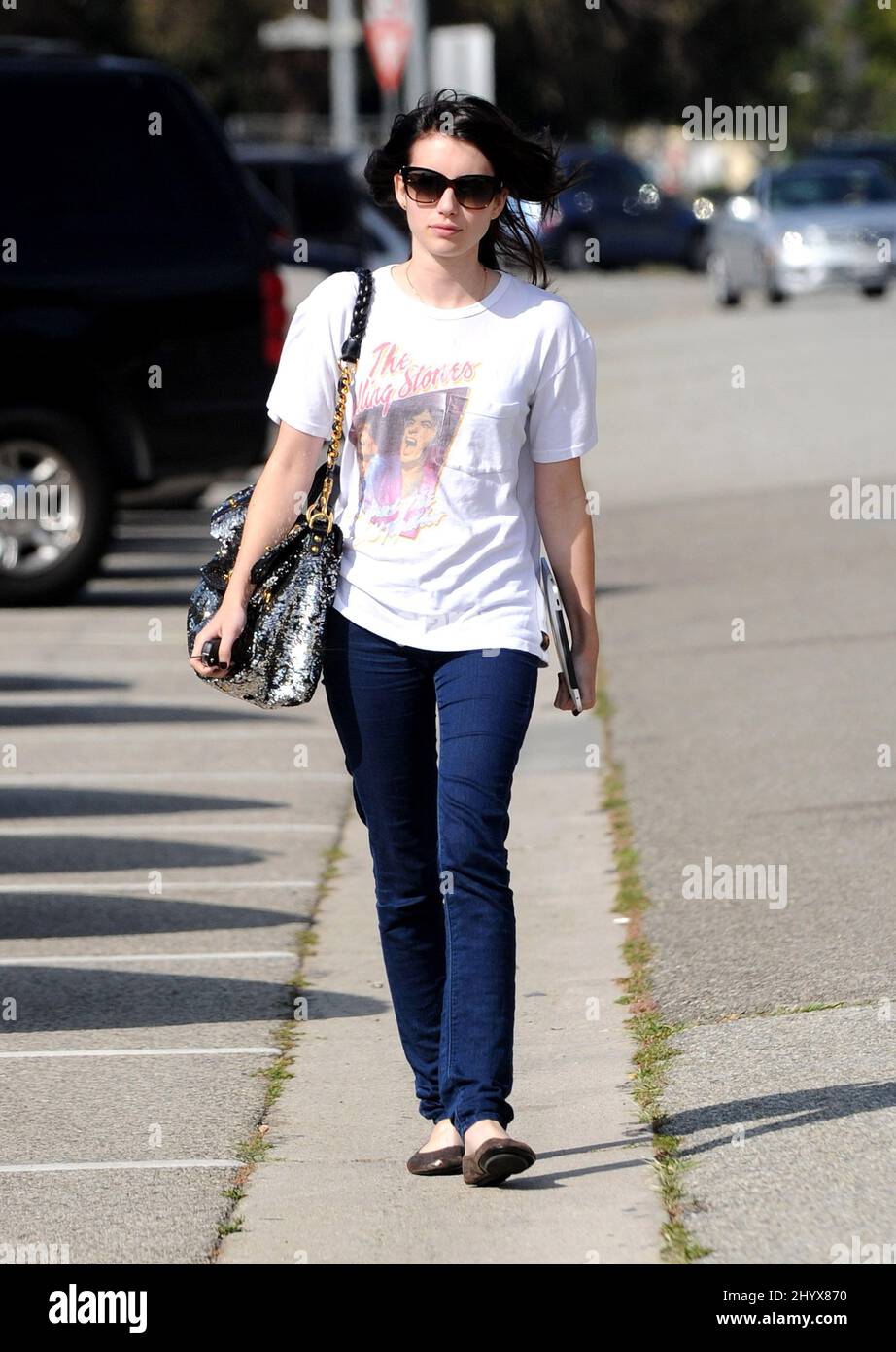 Emma Roberts is seen leaving Byron and Tracey Salon in Beverly Hills in ...