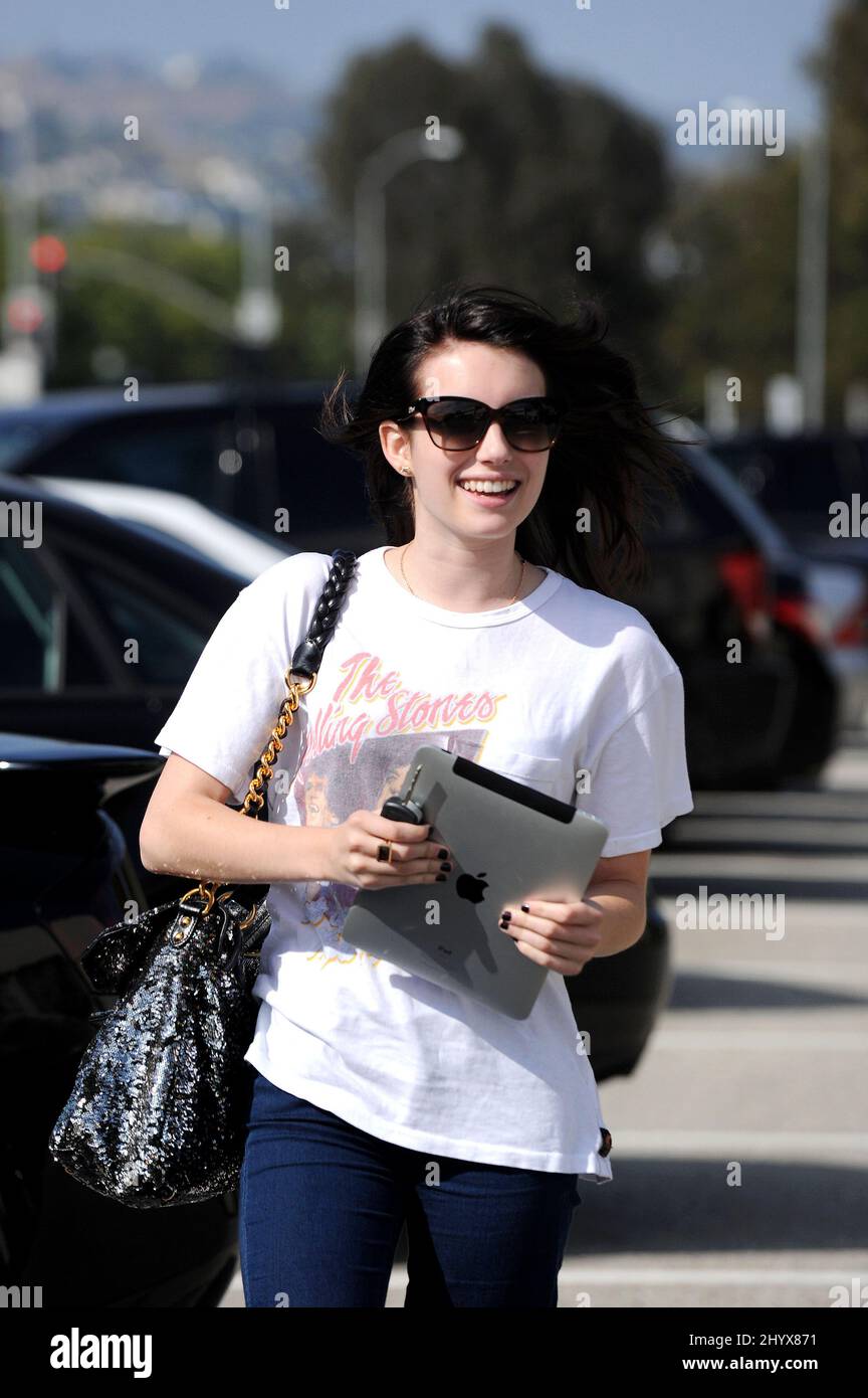 Emma Roberts is seen leaving Byron and Tracey Salon in Beverly Hills in ...