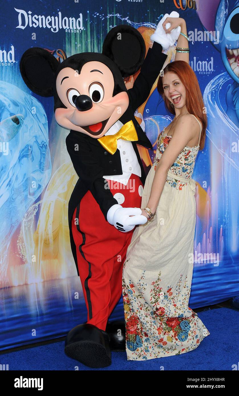 Mickey Mouse and Anna Trebunskaya during Disney's 'World of Color' a ...