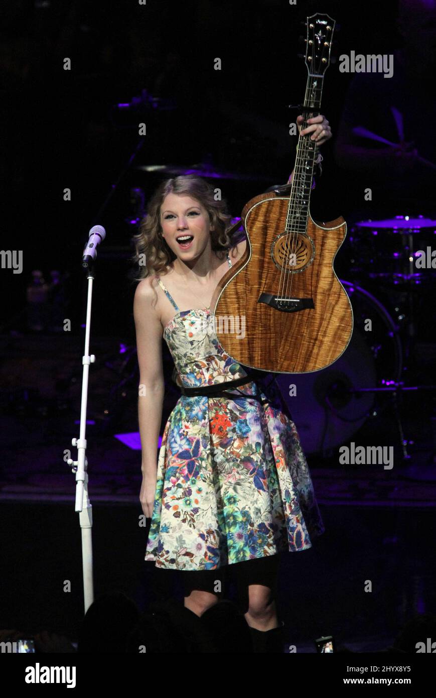 Taylor Swift performs suring a 13 Hour Meet and Greet held at the ...