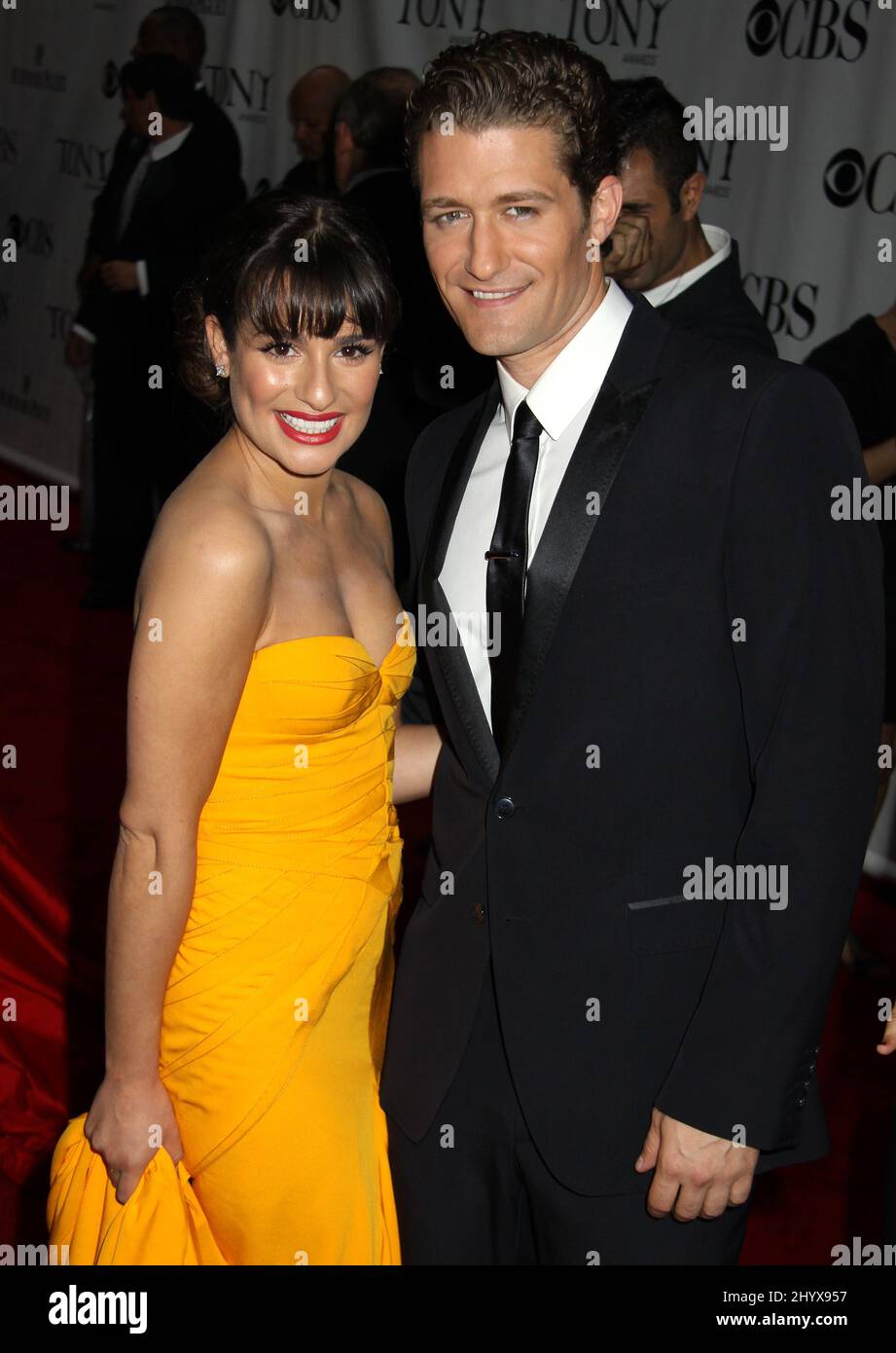 Lea Michele and Matthew Morrison diring the 64th Annual Tony Awards ...
