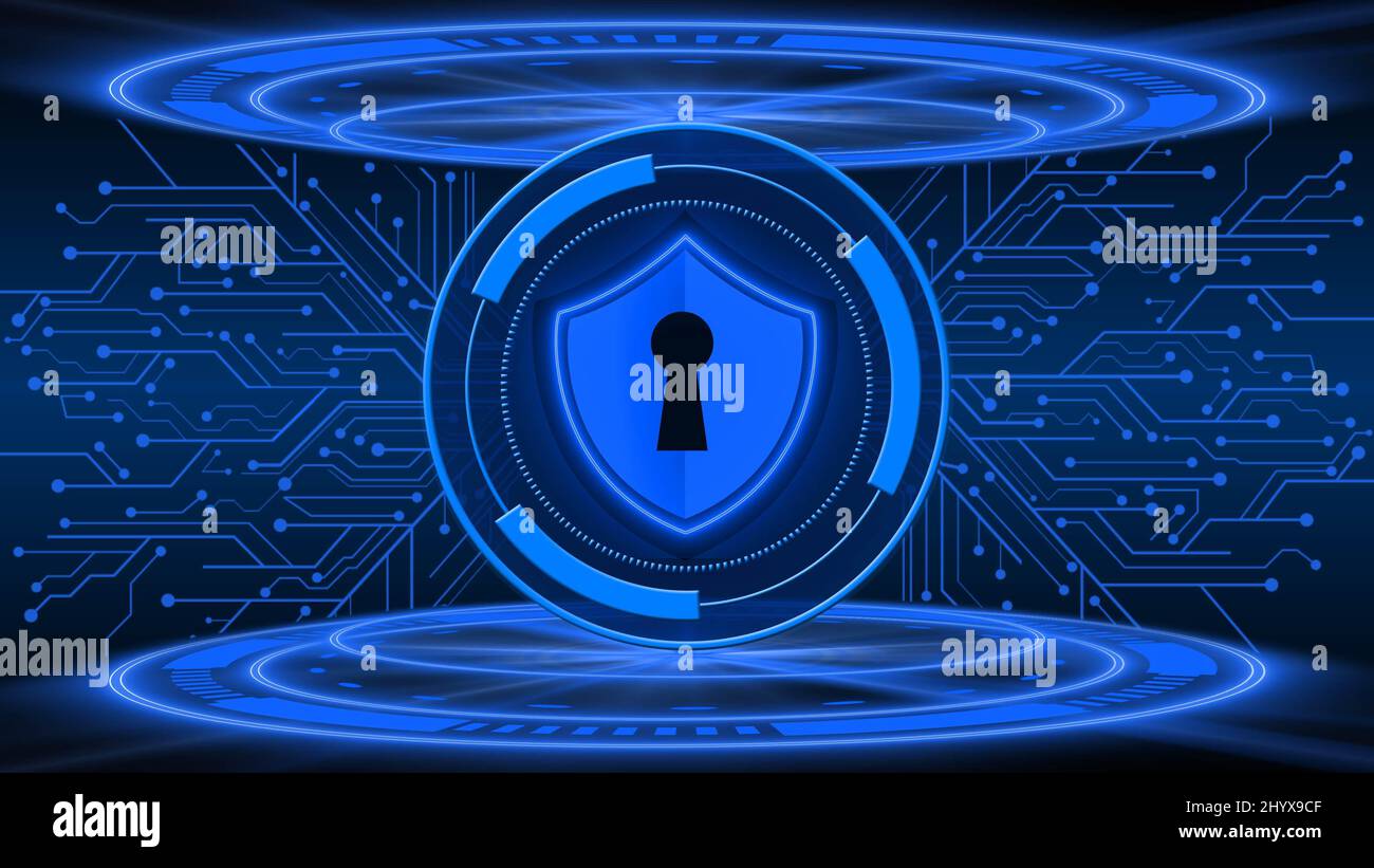 Abstract 3D graphic illustration for cyber security concept ...