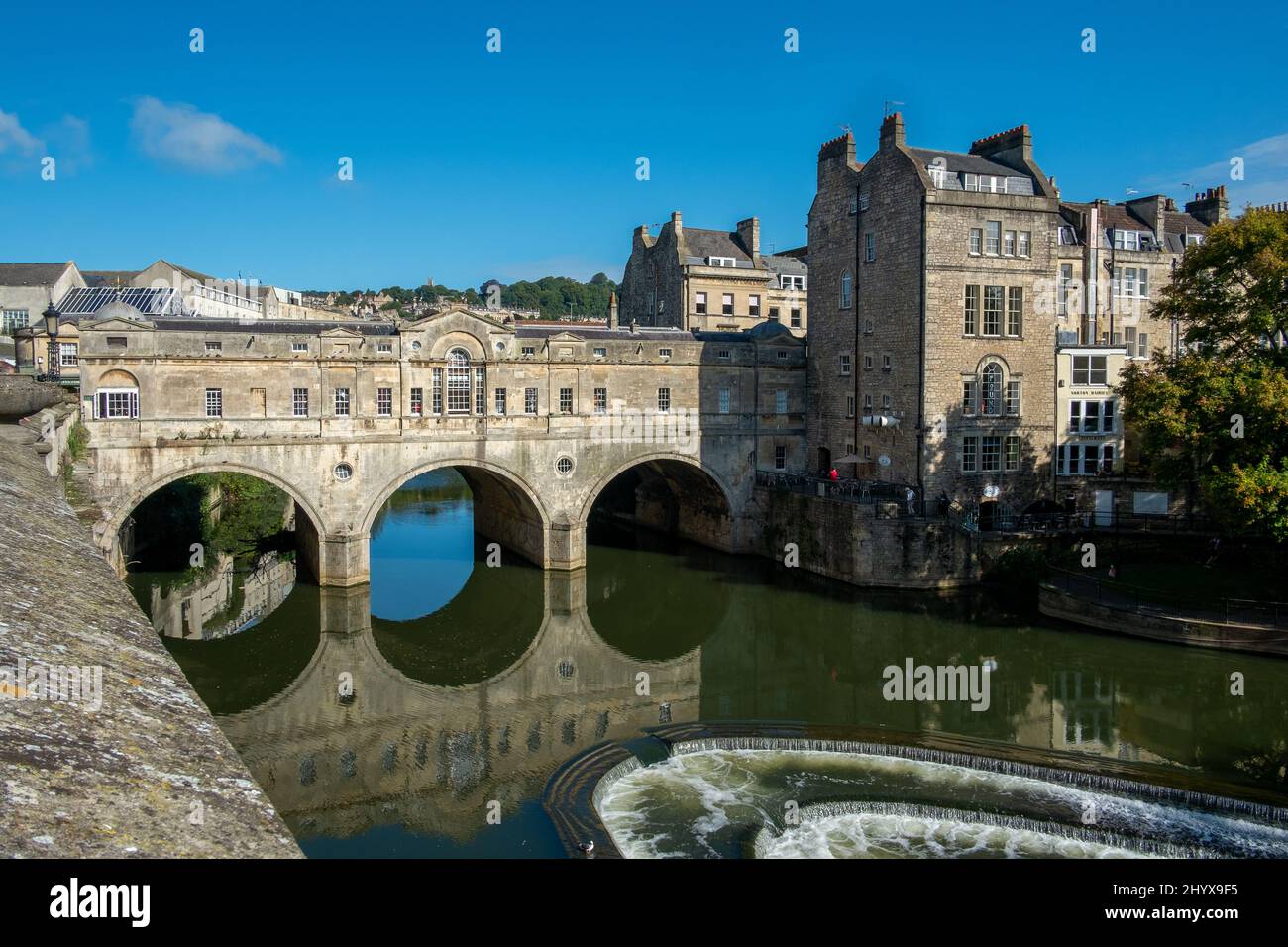 Pulteney Bridge, Bath originally designed by Robert Adam Stock Photo ...
