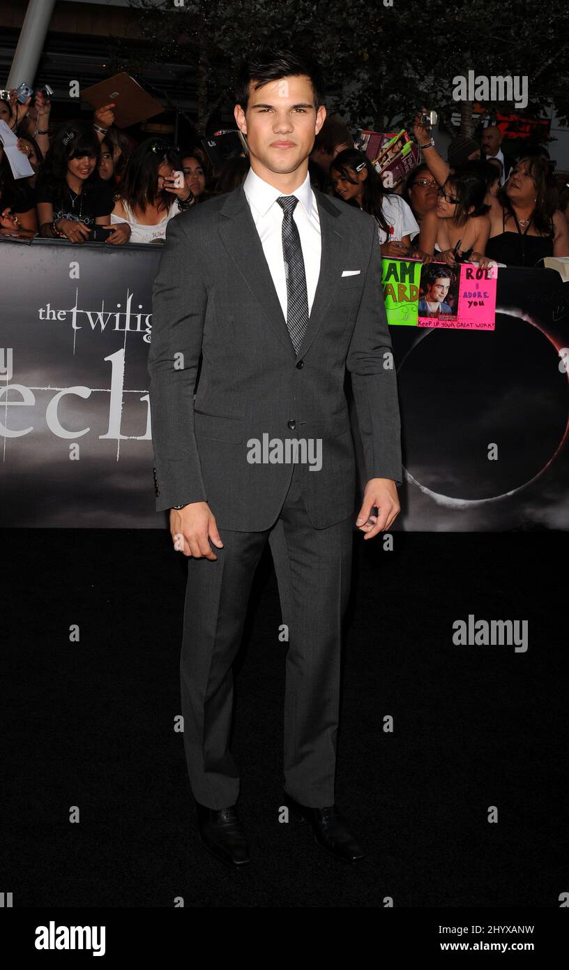 Taylor Lautner at the premiere of 'The Twilight Saga: Eclipse' as part ...