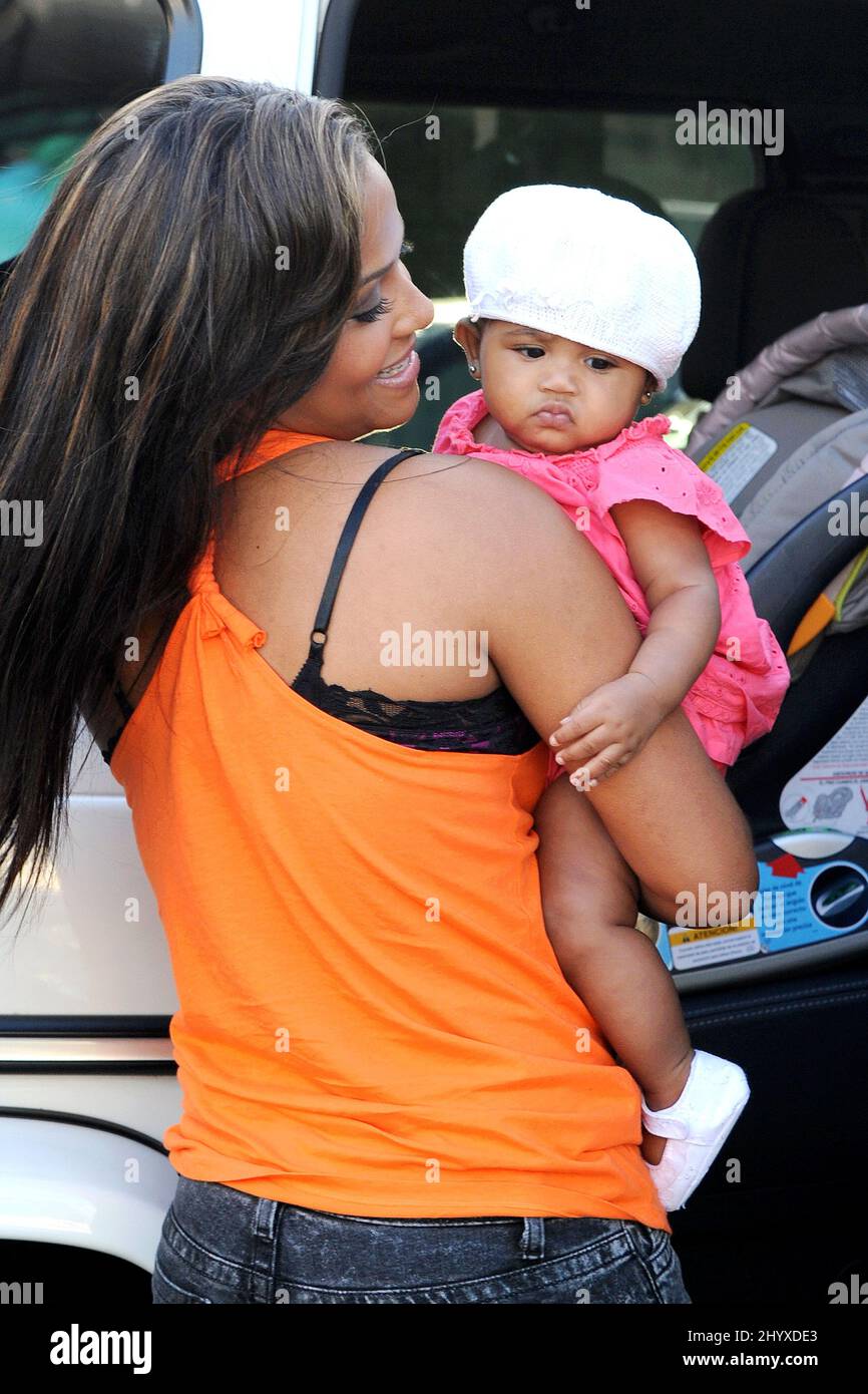 Christina Milian and daughter Violet Nash are seen out and about in ...