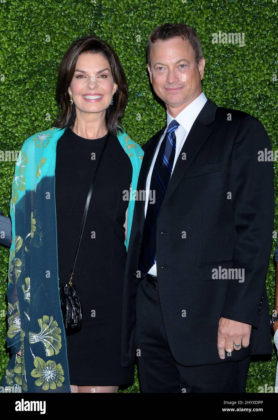 Sela Ward and Gary Sinise at the CBS, The CW, Showtime Summer Press ...