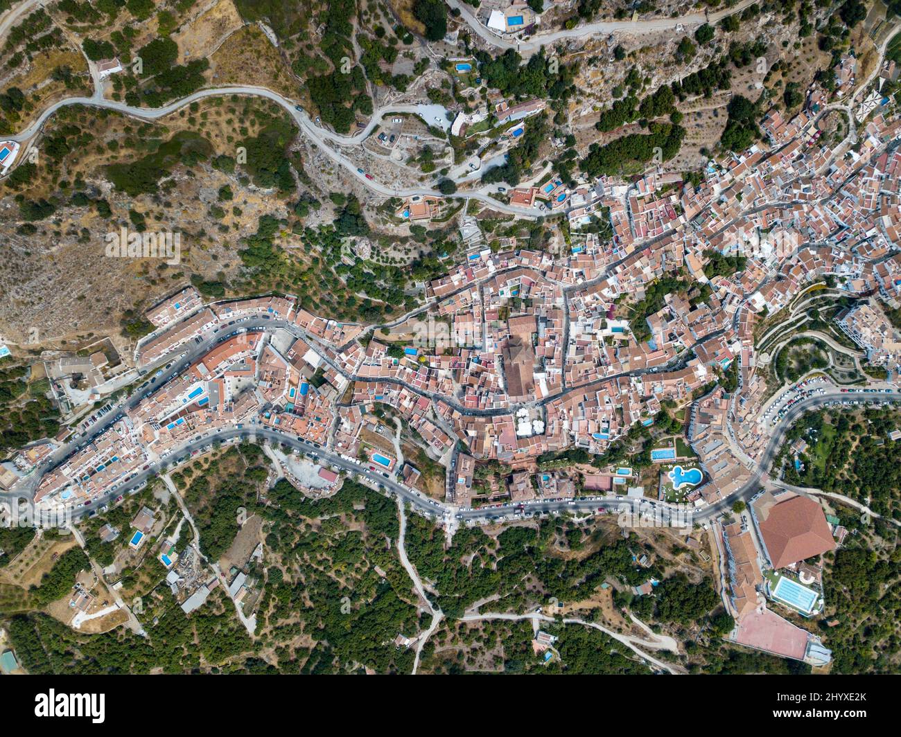 Aerial View of Frigiliana Village , Famous destination in South Of ...