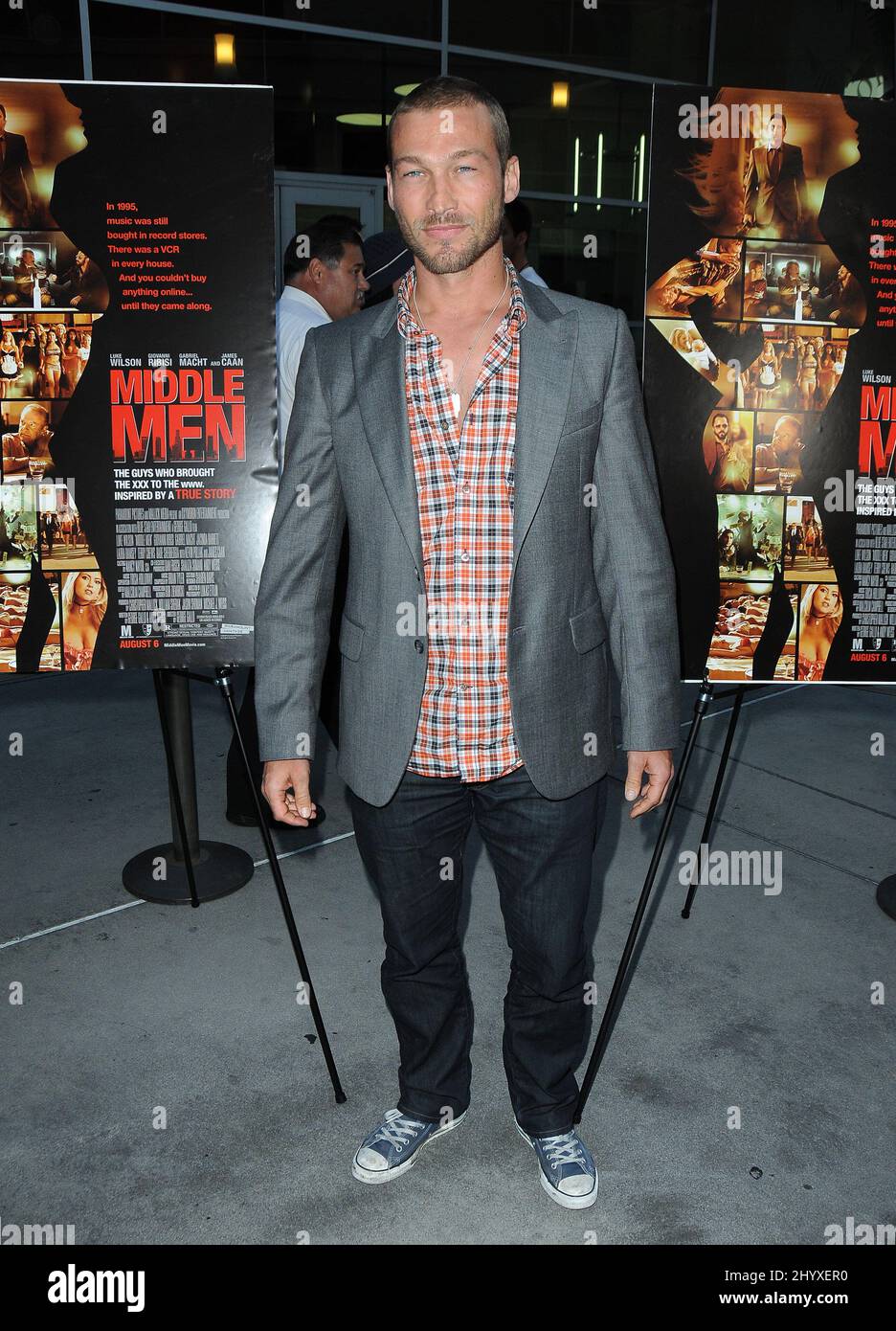 Andy Whitfield at the premiere of "Middle Men" held at Arclight Theater ...