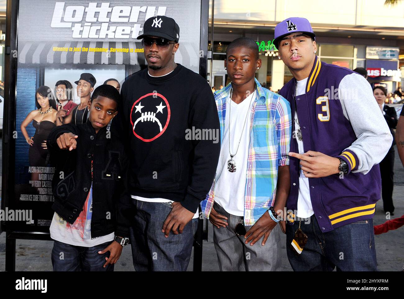 P. Diddy at the world premiere of 'Lottery Ticket' held at Grauman's ...