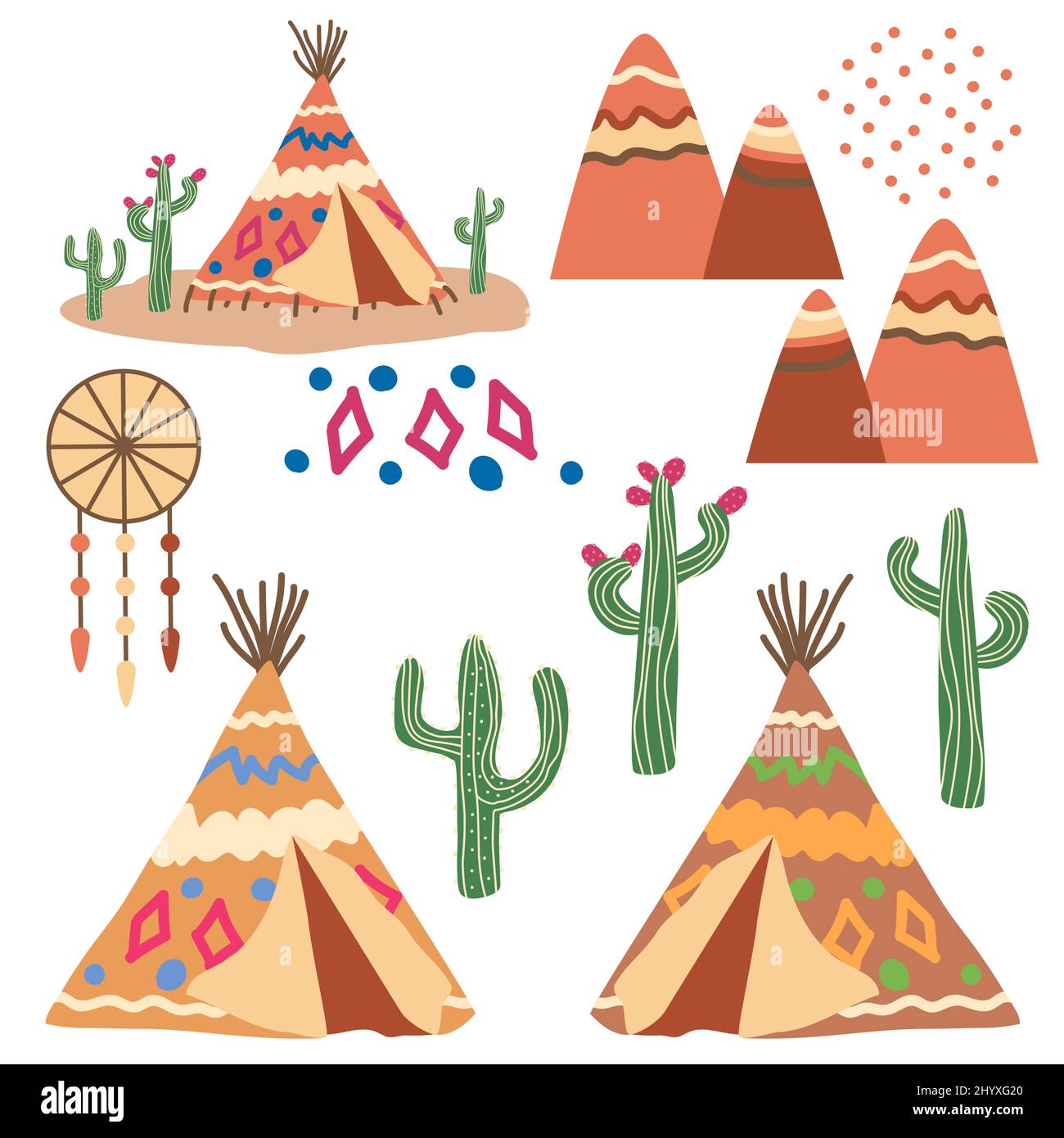 Teepee or wigwam, dwelling of north nations of Canada, Siberia, North ...