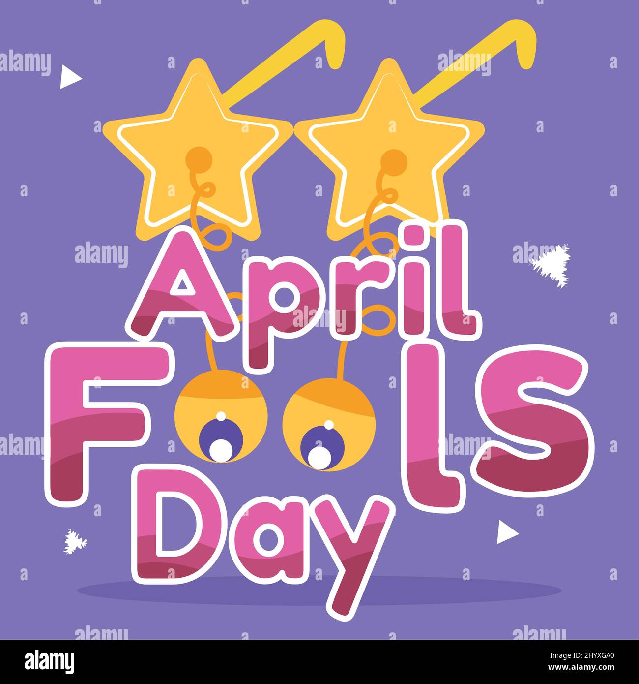 Glasses with hanging eyes April fool template Vector Stock Vector Image ...