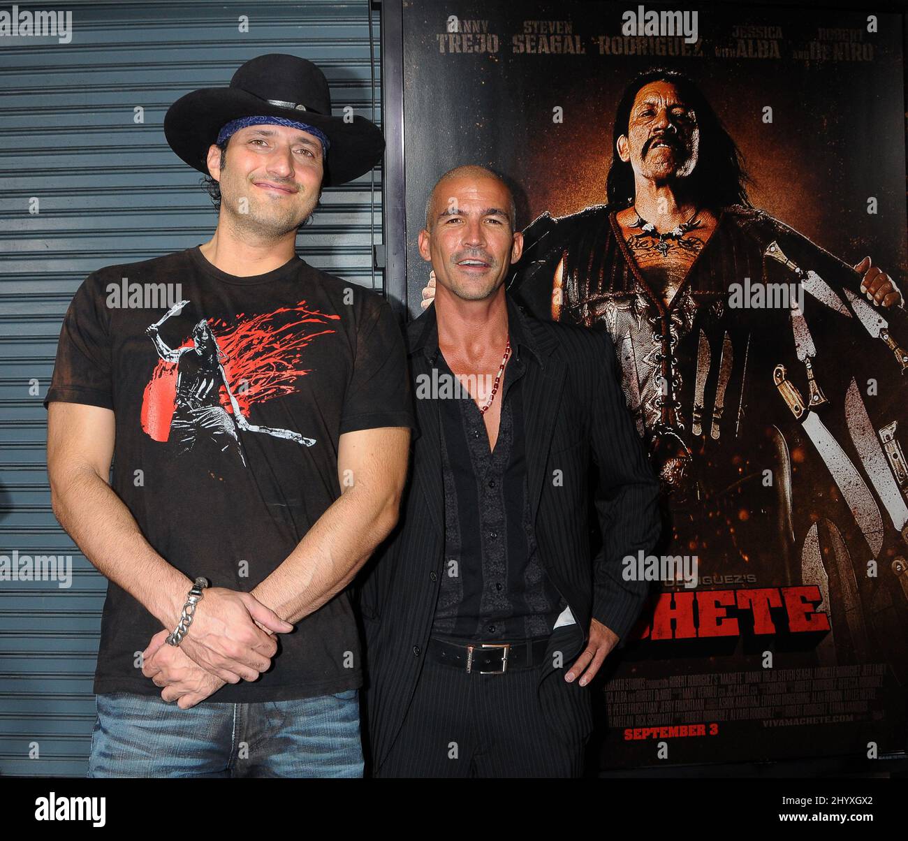 Robert Rodriguez and Nathan Maniquis during the "Machete" Los Angeles ...