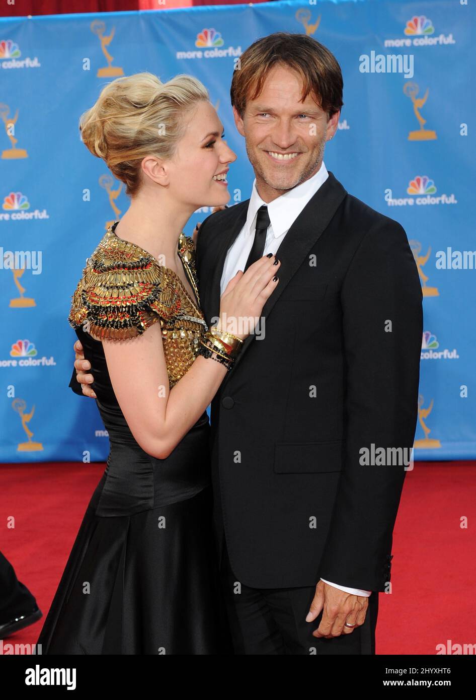 Anna Paquin and Stephen Moyer arriving at the 62nd Annual Primetime ...