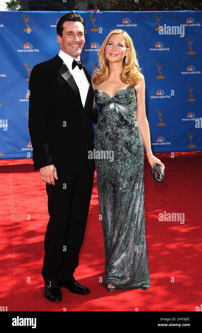 Jon Hamm and Jennifer Westfeldt at the 62nd Annual Primetime Emmy ...