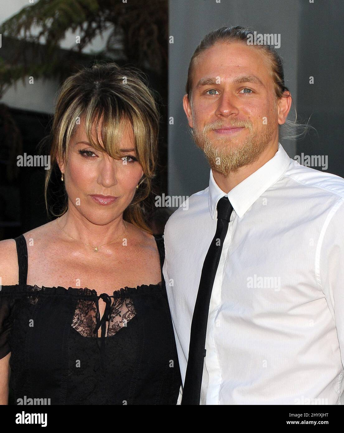 Katey Sagal and Charlie Hunnam during the "Sons of Anarchy" Season Three Premiere Screening at ...