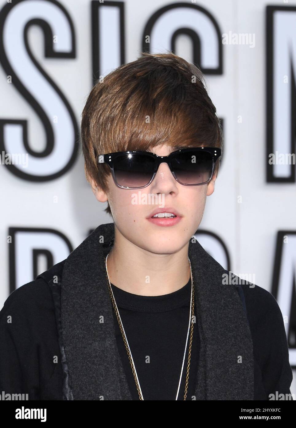 Justin Bieber arriving at the 2010 MTV Video Music Awards held at the ...