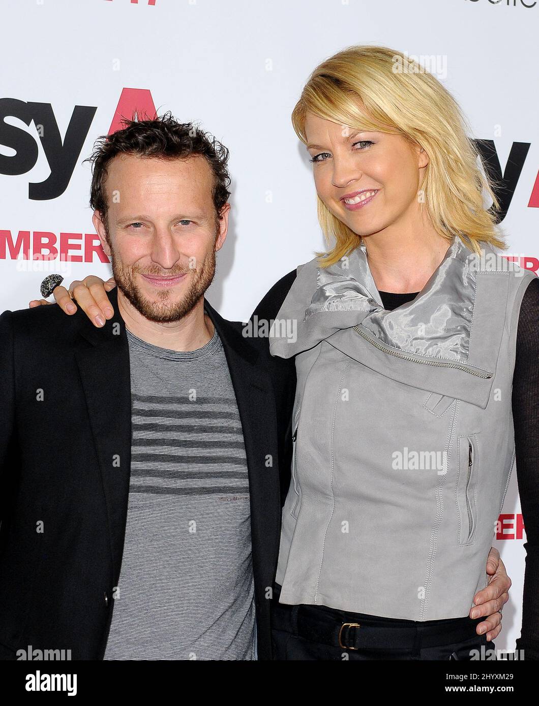 Bodhi Elfman and Jenna Elfman at the 'Easy A' premiere, held at Grauman ...