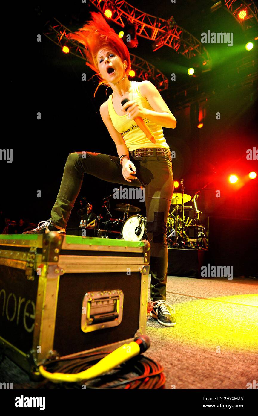 Hayley Williams from Paramore in concert during the Honda Civic Tour at ...