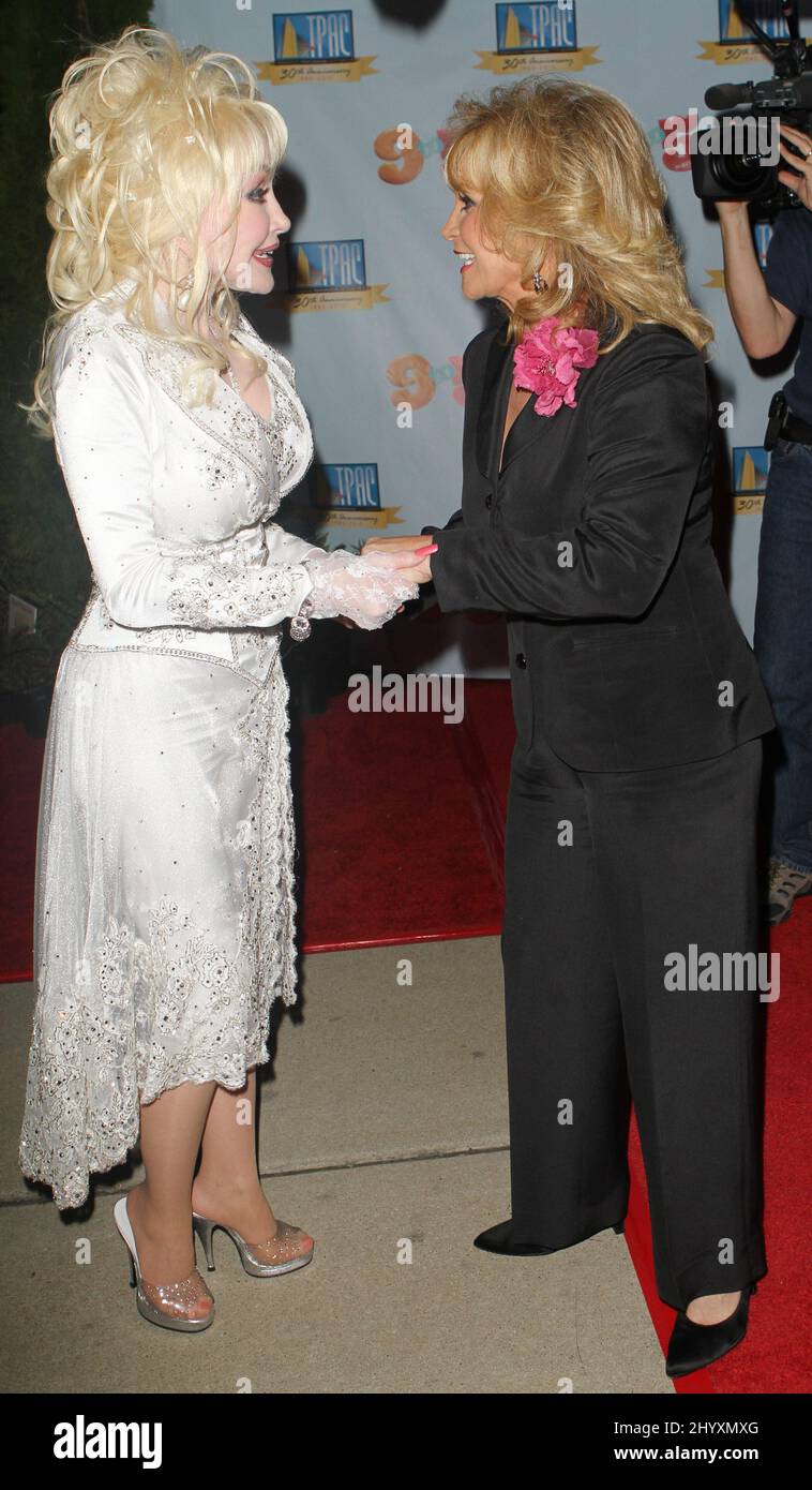 Dolly Parton,Barbara Mandrell at the '9 to 5: The Musical' Nashville ...