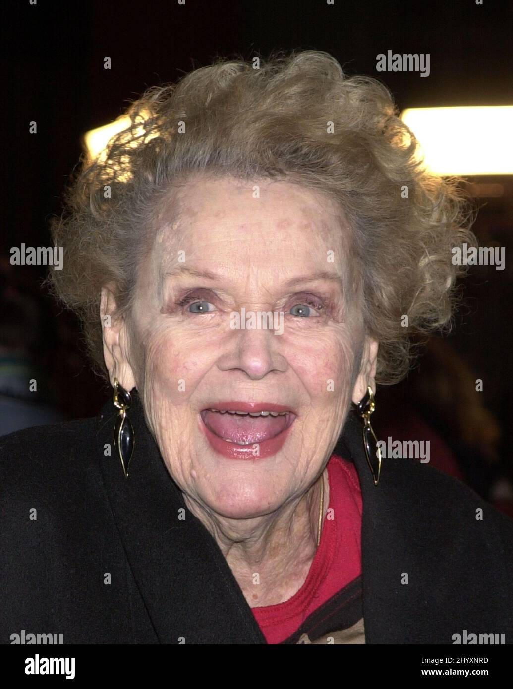 Gloria Stuart arrives at the premiere of "Vanilla Sky" held at ...