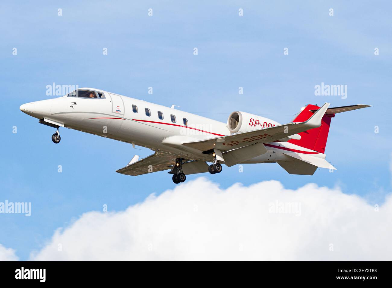 Private Jet Bombardier Learjet 60XR SP-DOM Stock Photo - Alamy