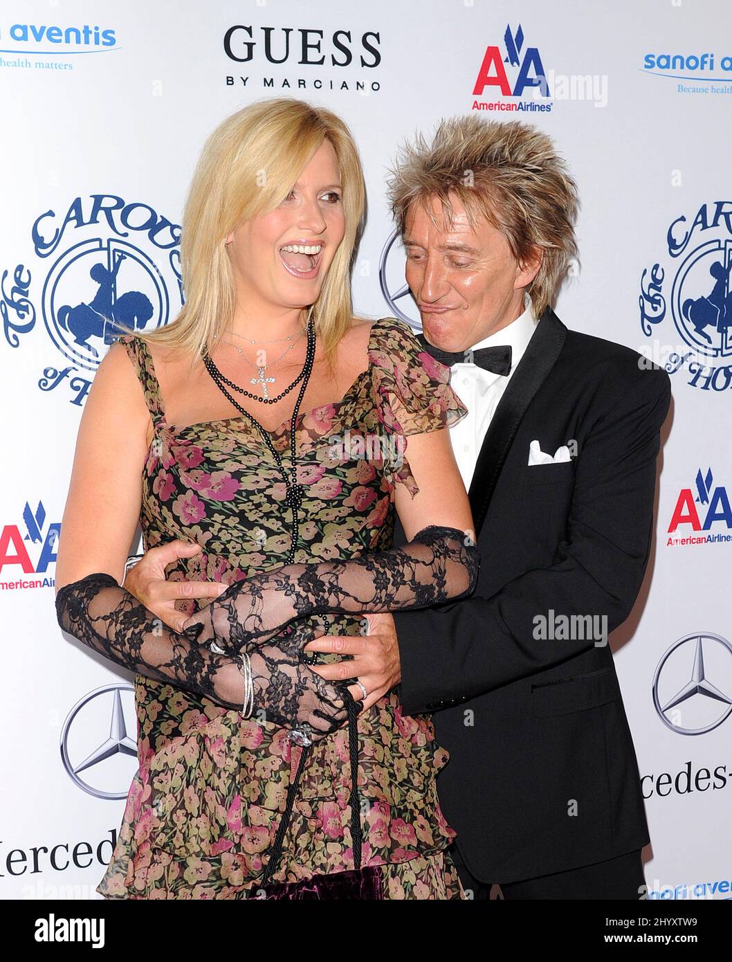 Rod Stewart and Penny Lancaster at the 32nd Annual Carousel of Hope ...