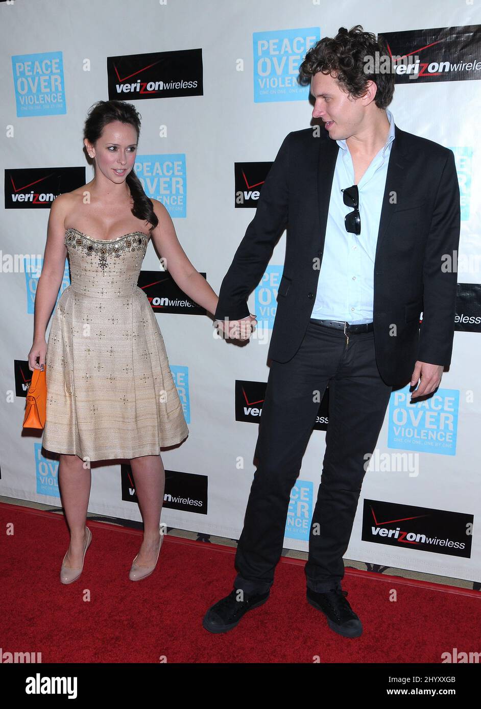 Jennifer Love Hewitt and Alex Beh attends the Peace Over Violence 39th ...