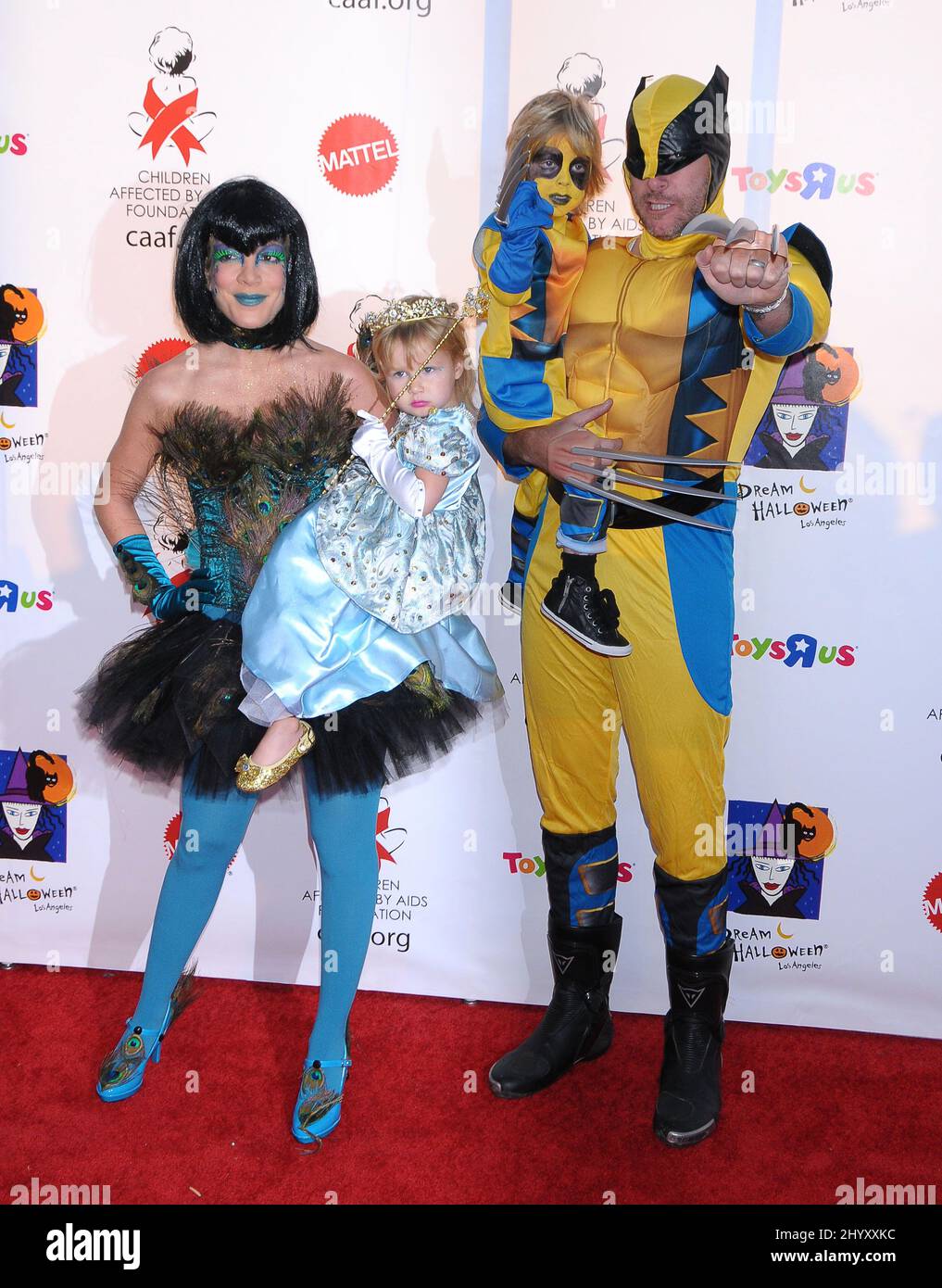 Tori Spelling, daughter Stella McDermott, Dean McDermott and son at the ...