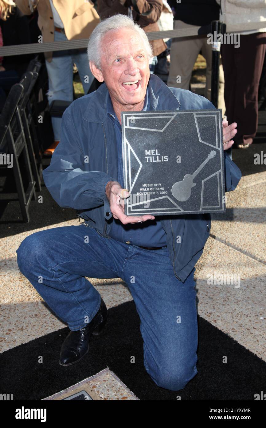 Mel Tillis during their introduction ceremony to the Music Walk Of Fame ...