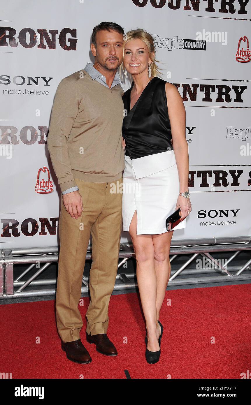 Tim McGraw and Faith Hill at the "Country Strong" Nashville premiere ...